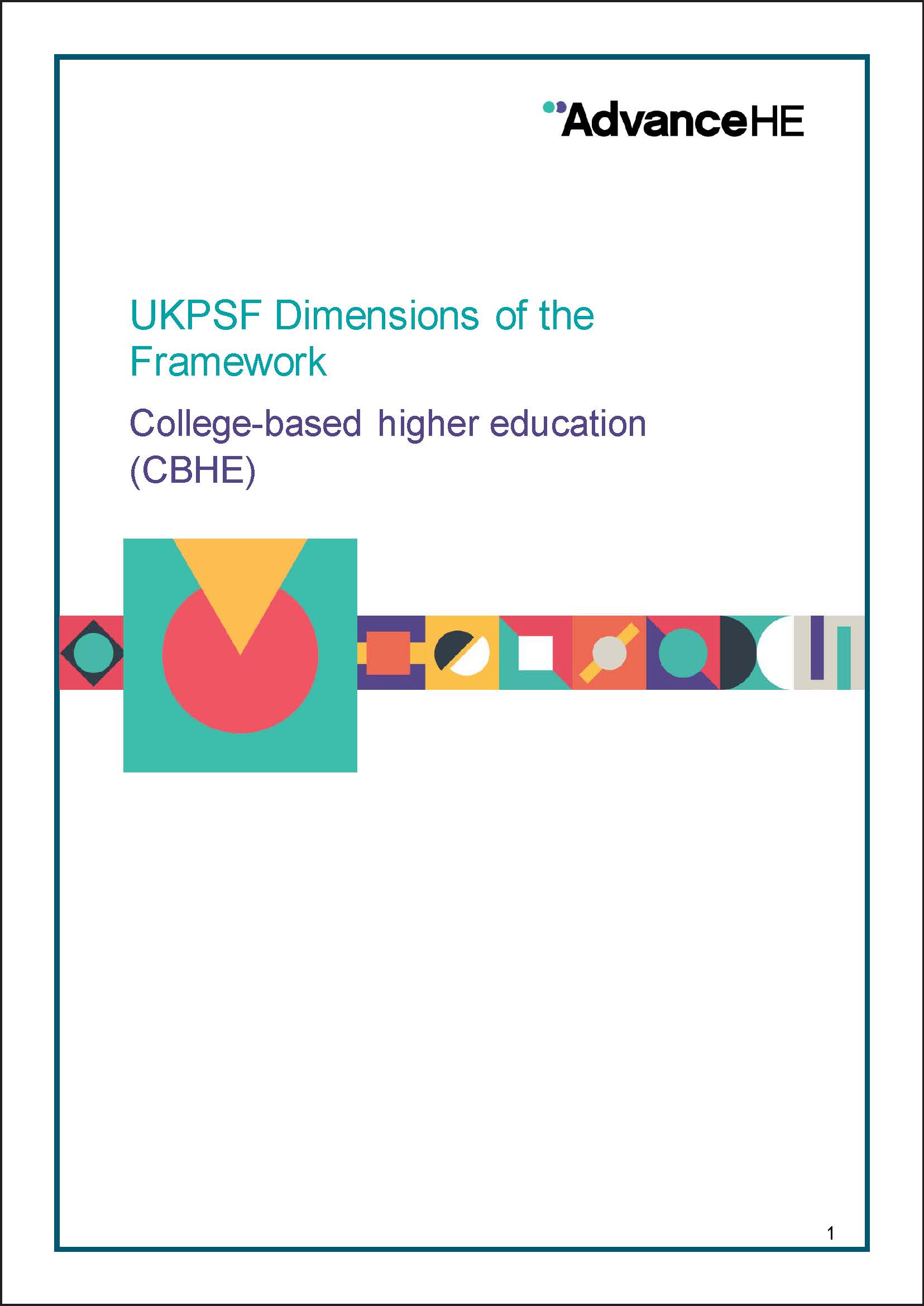 Dimensions of the framework | Advance HE